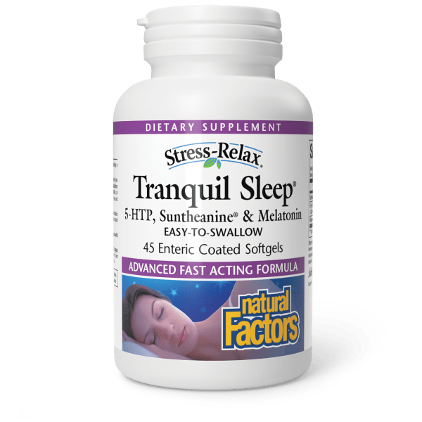 L-Theanine 5-HTP Melatonin Softgels Tranquil Sleep | Natural Factors USA