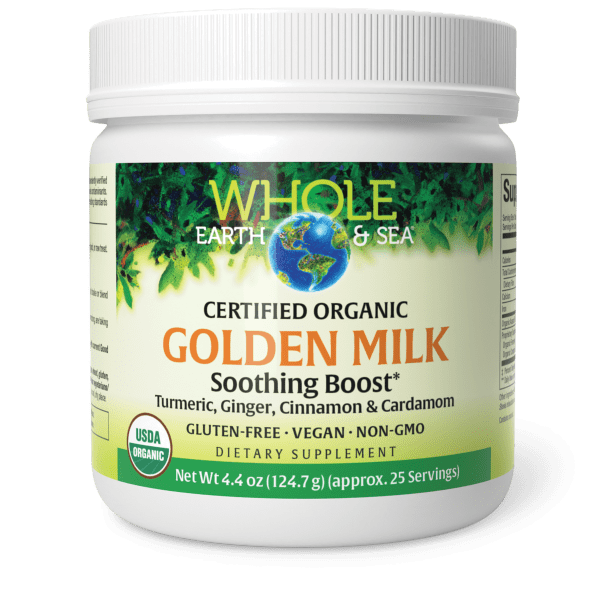 Whole Earth & Sea® Golden Milk Soothing Boost Powder | Natural Factors USA